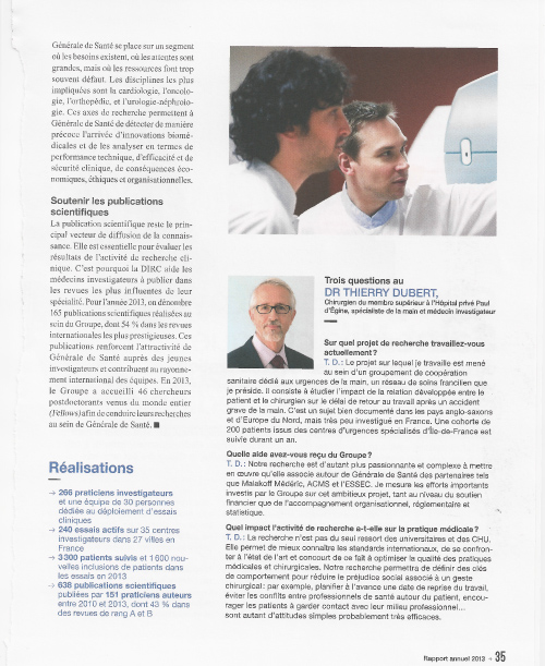 Présentation des travaux de recherche clinique du dr dubert | Chirurgie ...
